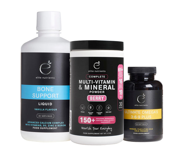 Daily 90 Pack Plus Powder with Liquid Bone Support – Elite Nutrients EU
